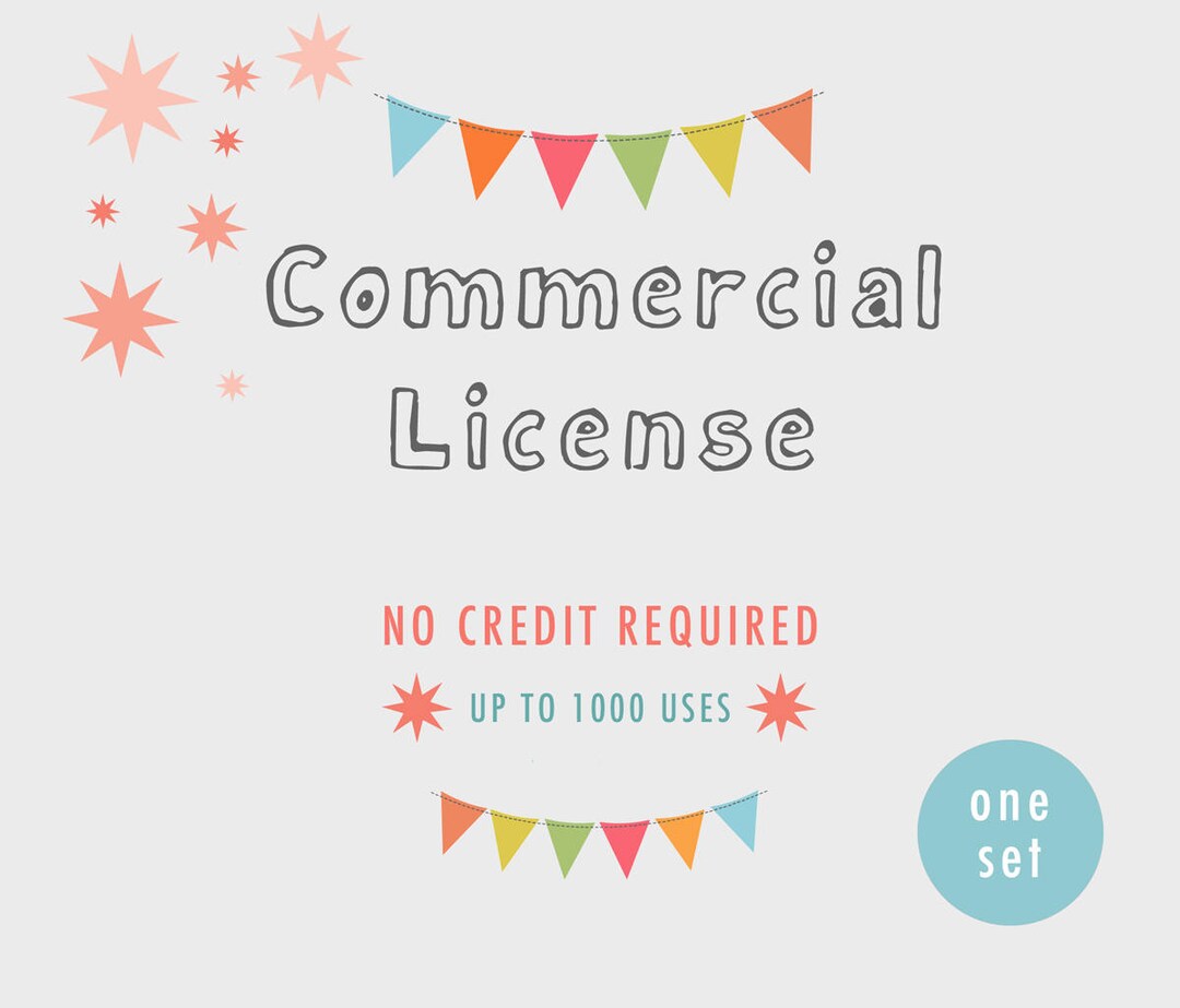 Extended License for Commercial Use of Any ONE Clipart Set - 1000 ...