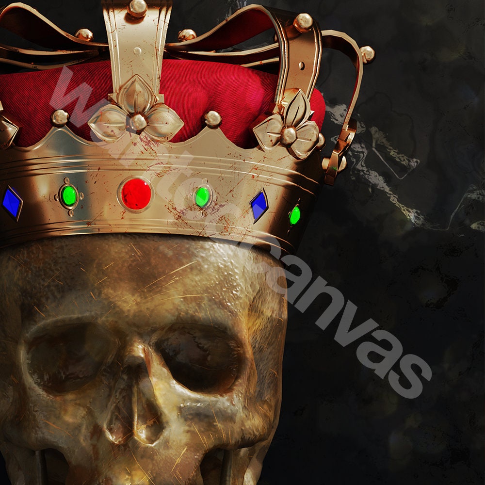 Skeleton King & Queen Royal Crown Gold Couple Medieval Duo - Etsy