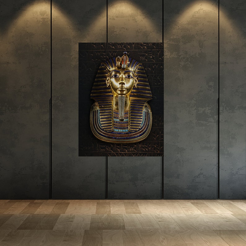 King Tutankhamun Ancient Egypt Pharaoh Canvas Print Wall Art - Etsy