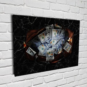 Money Motivational Money Canvas Wall Art - Etsy