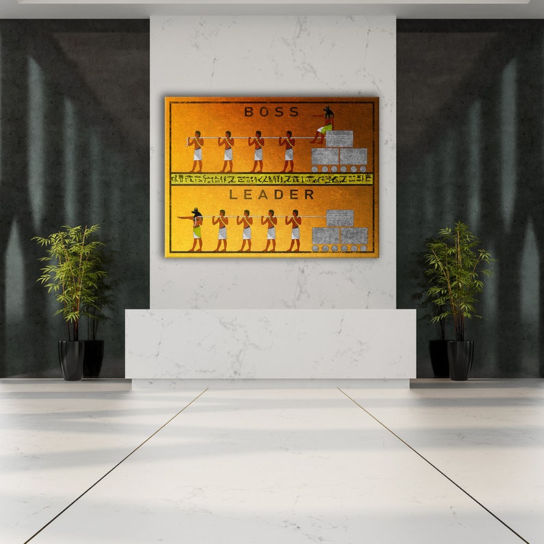 Boss v Leader Egyptian Entrepreneur Canvas Wall Art Pop | Etsy