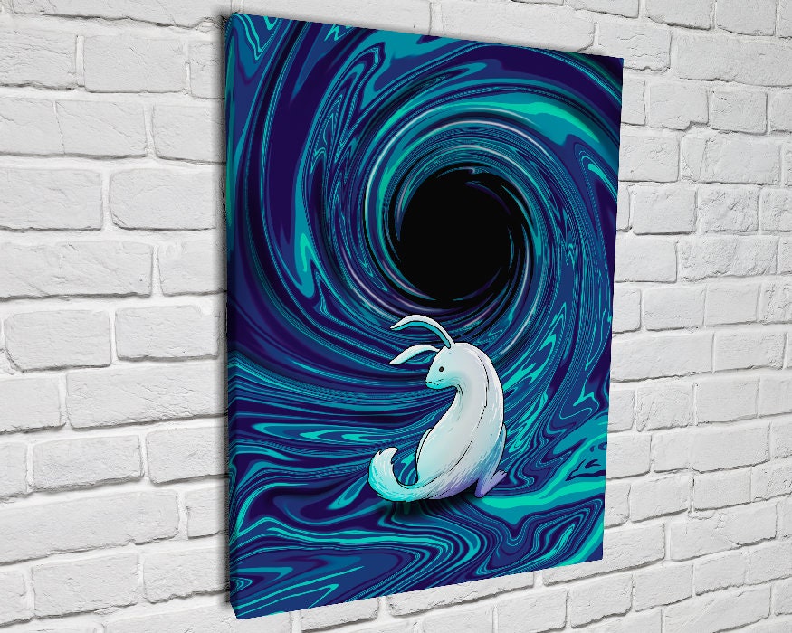 Psychedelic Follow the White Rabbit Down the Rabbit Hole - Etsy
