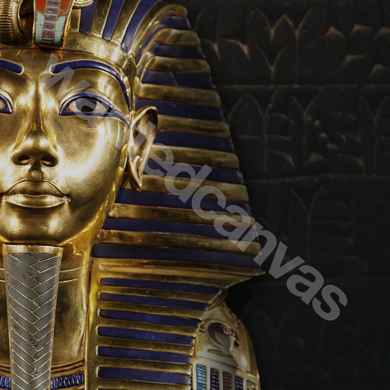 King Tutankhamun Ancient Egypt Pharaoh Canvas Print Wall Art - Etsy
