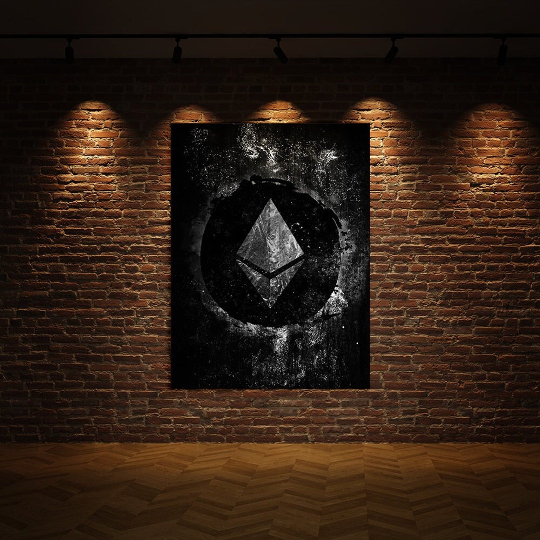 Astrale Silber ETH Krypto LeinwandDruck Wand Kunst Home Decor - Etsy.de