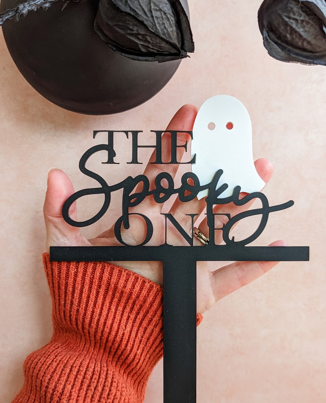The Spooky ONE Cake Topper | Halloween Cake Topper | Ghost Cake Topper ...