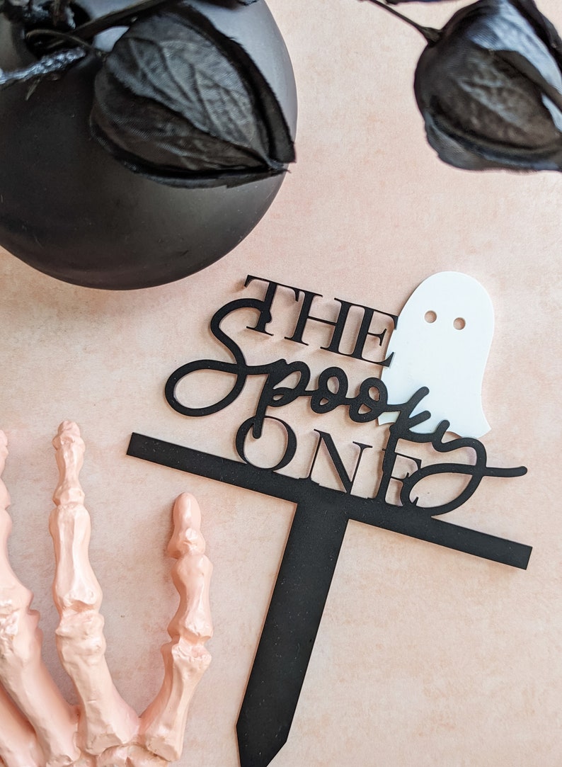 The Spooky ONE Cake Topper | Halloween Cake Topper | Ghost Cake Topper ...
