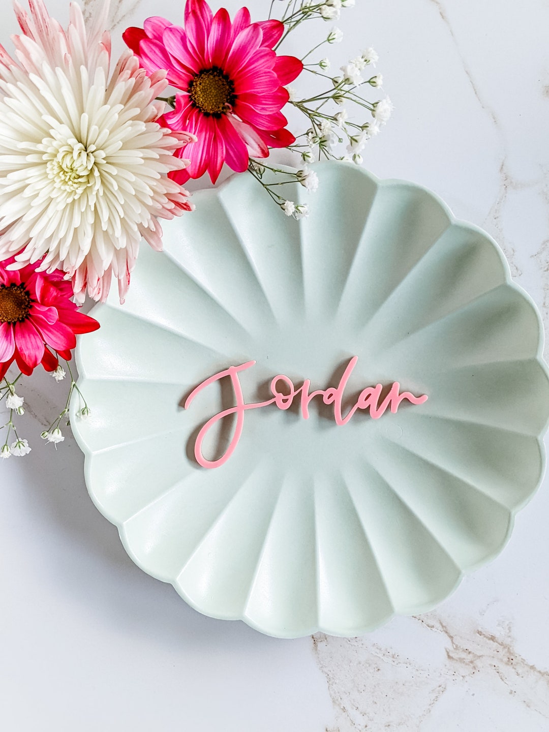 Laser Cut Acrylic Name | Custom Hand Lettered Calligraphy Place Setting ...