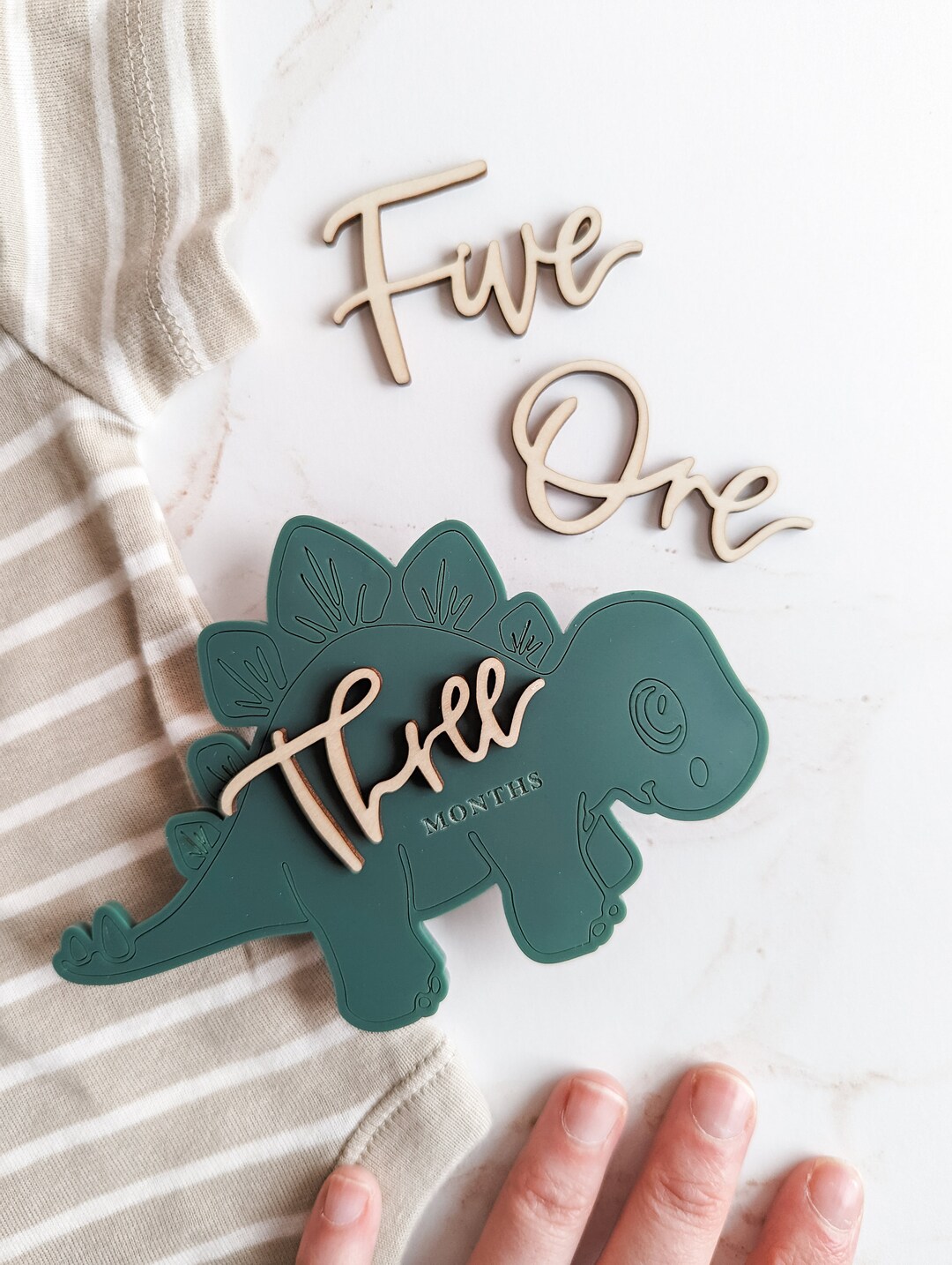 Modern Dinosaur Milestone Cards | Monthly Milestone Markers | Baby ...