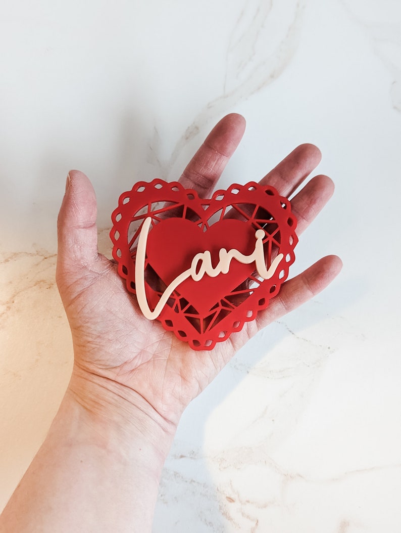 Personalized Valentines Day Gift Tags | Acrylic Hearts | Acrylic Heart ...
