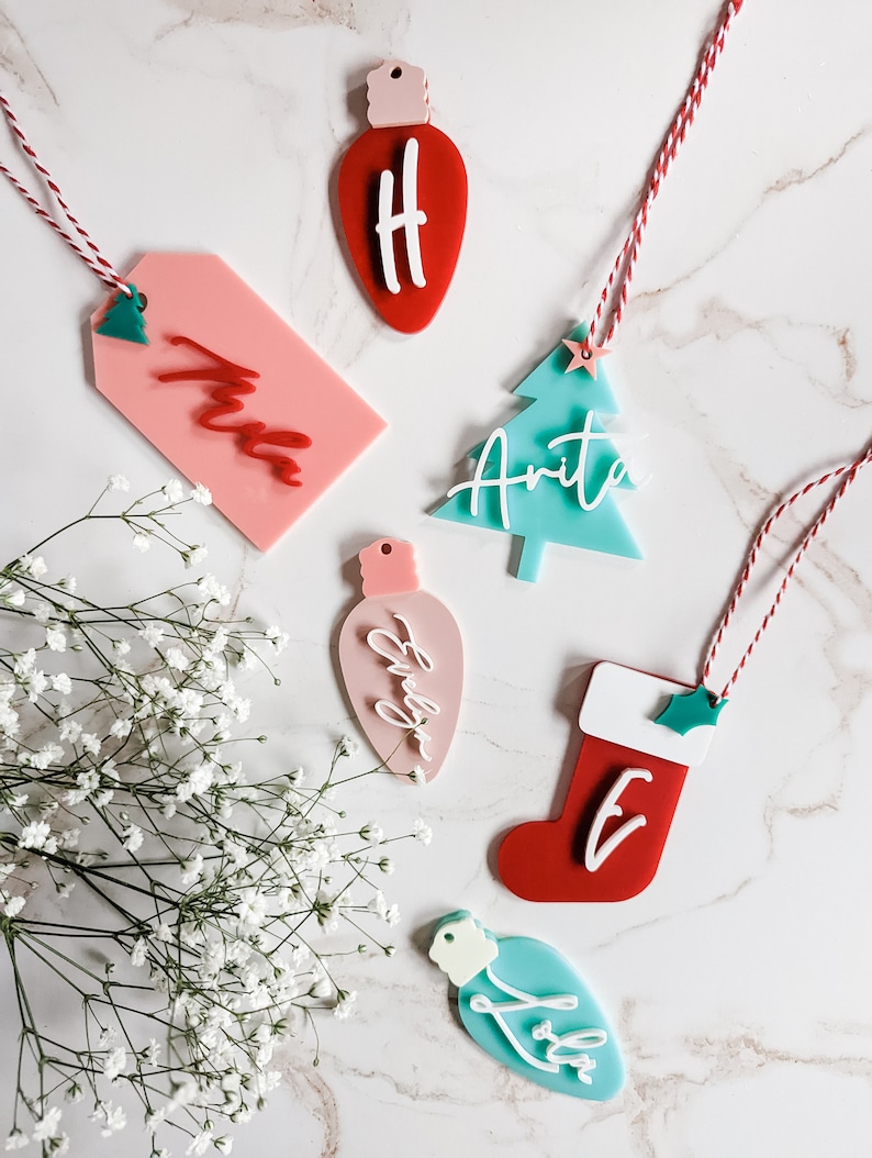 Christmas Bulb Ornaments | Stocking Tags | Holiday Gift Tags ...