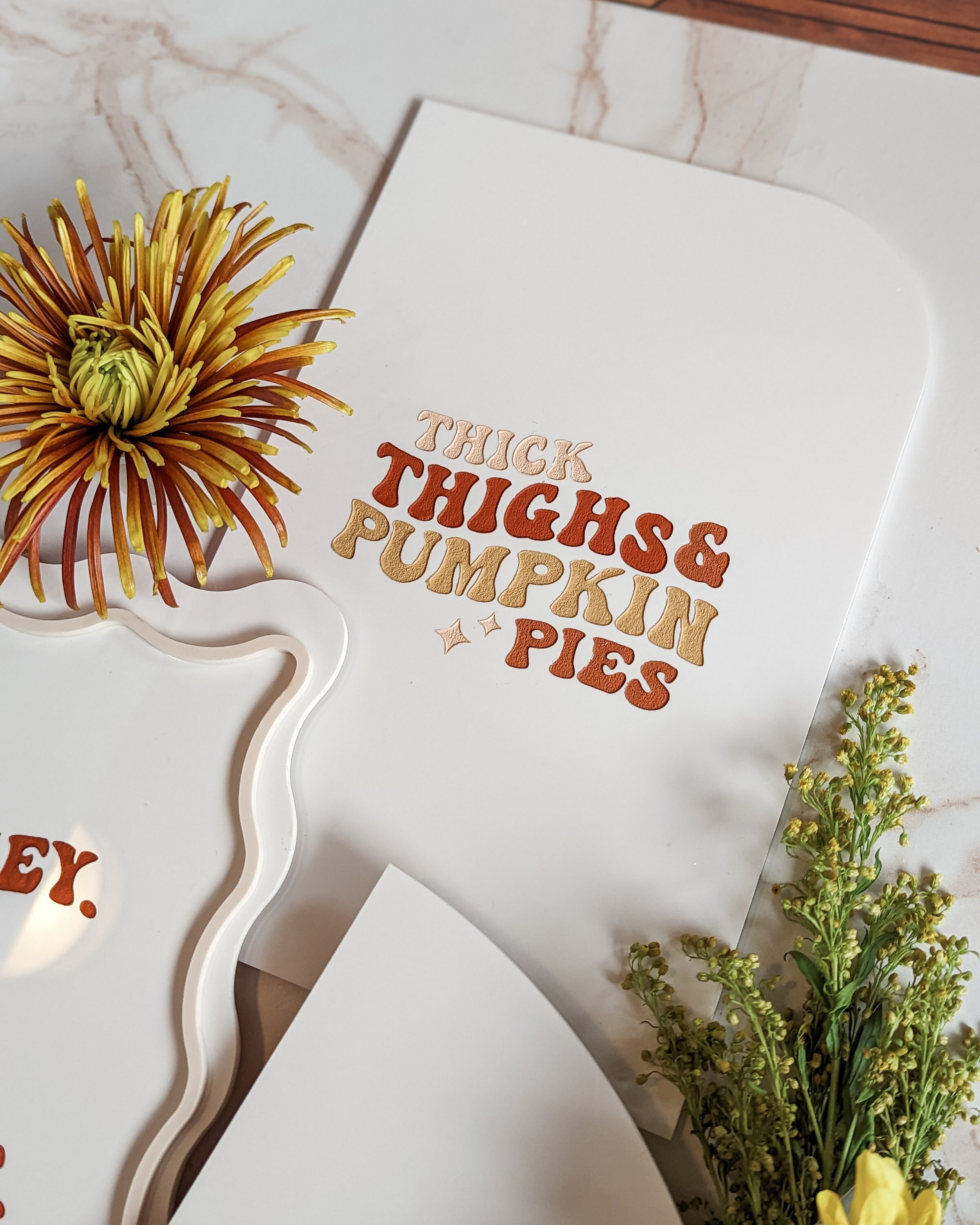 Thick Thighs & Pumpkin Pies | Modern Thanksgiving Sign | Minimalist ...