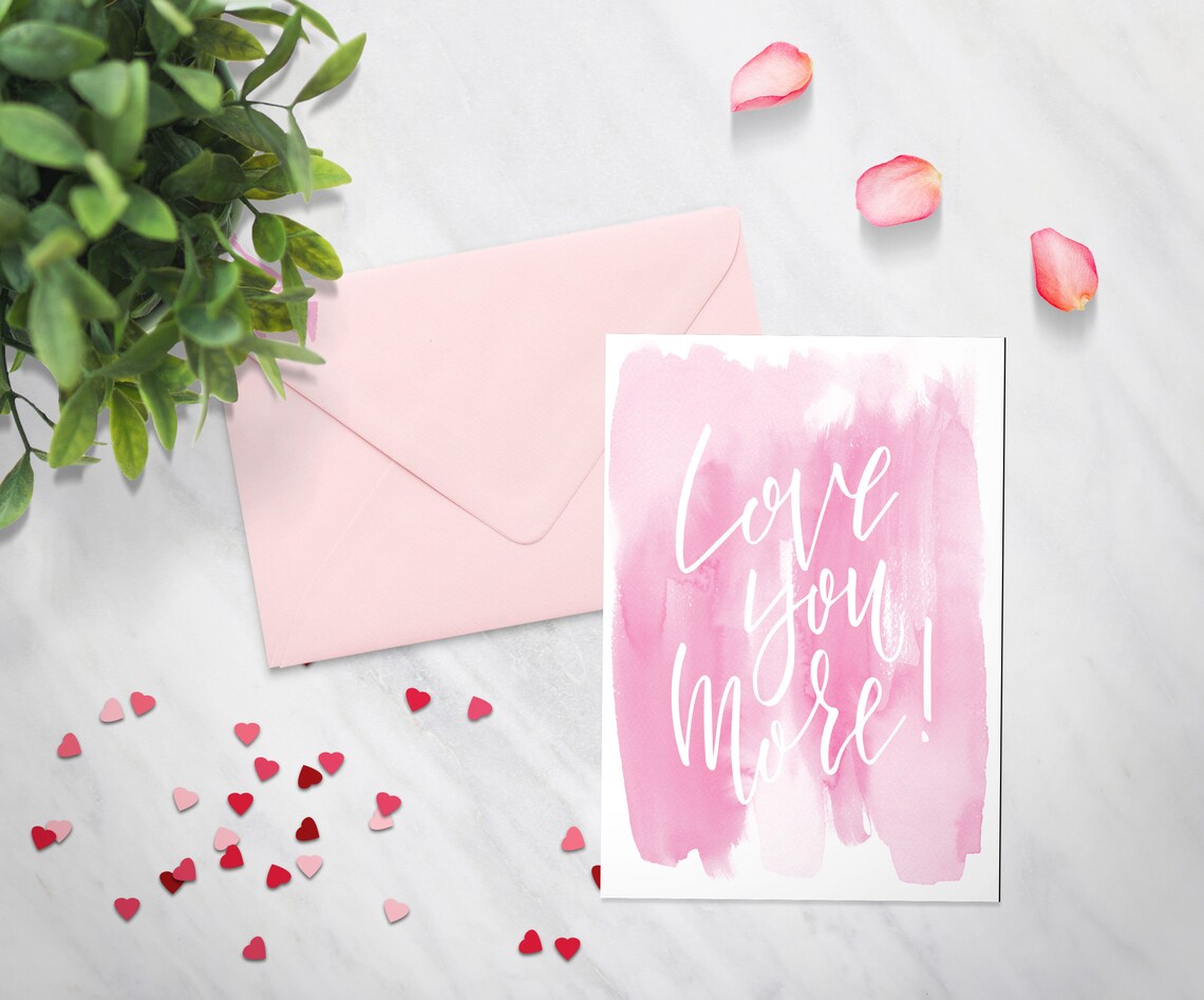 Love You More Card Digital Download - Etsy