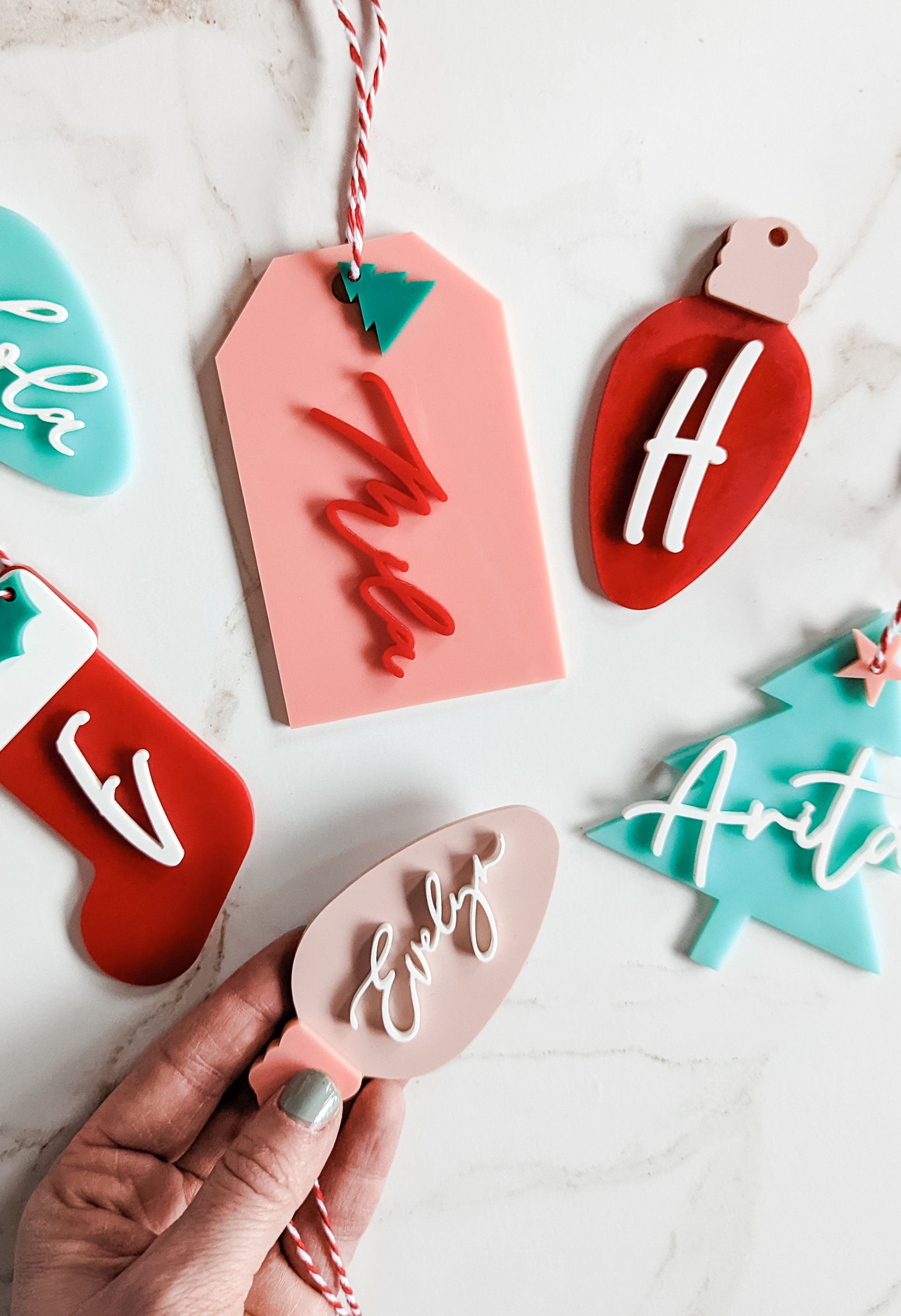 Christmas Bulb Ornaments | Stocking Tags | Holiday Gift Tags ...