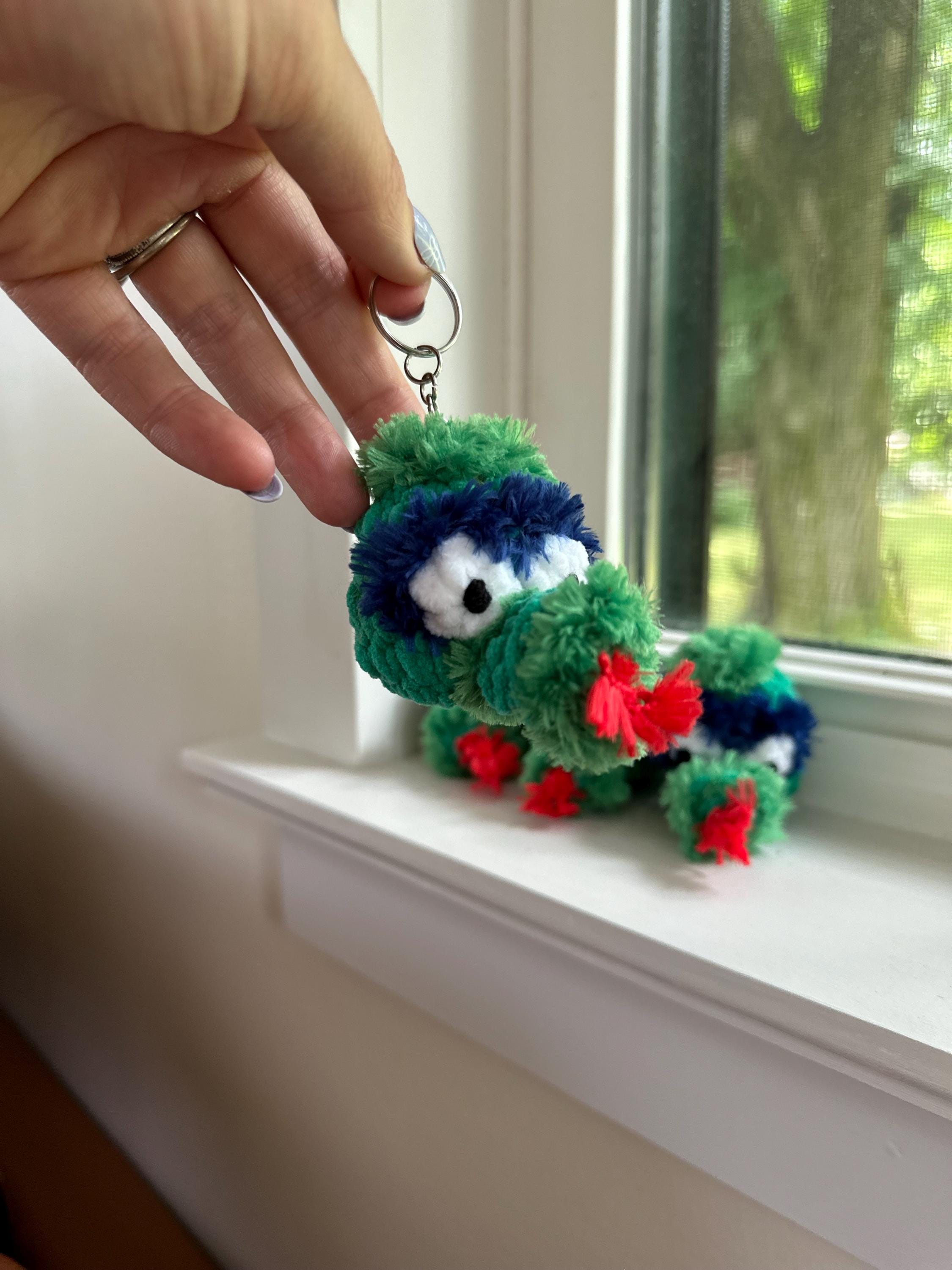 Philly Phanatic Head Plush Keychain - Handmade Crochet Keychain ...