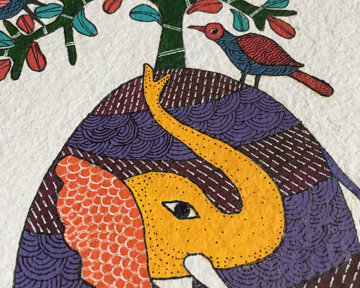 Original Gond Art Painting. Original Water Colour Painting. Indian ...