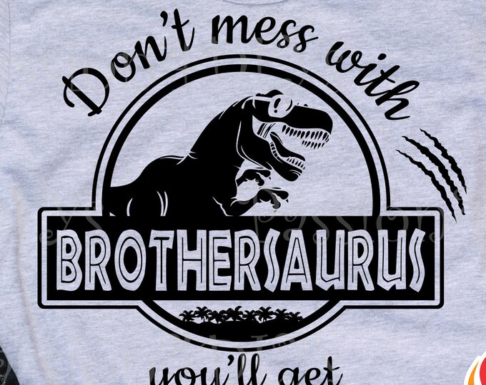 Brothersaurus Svg / Brother Saurus T-rex Dinosaur / - Etsy