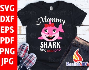 Shark Family Svg - Etsy