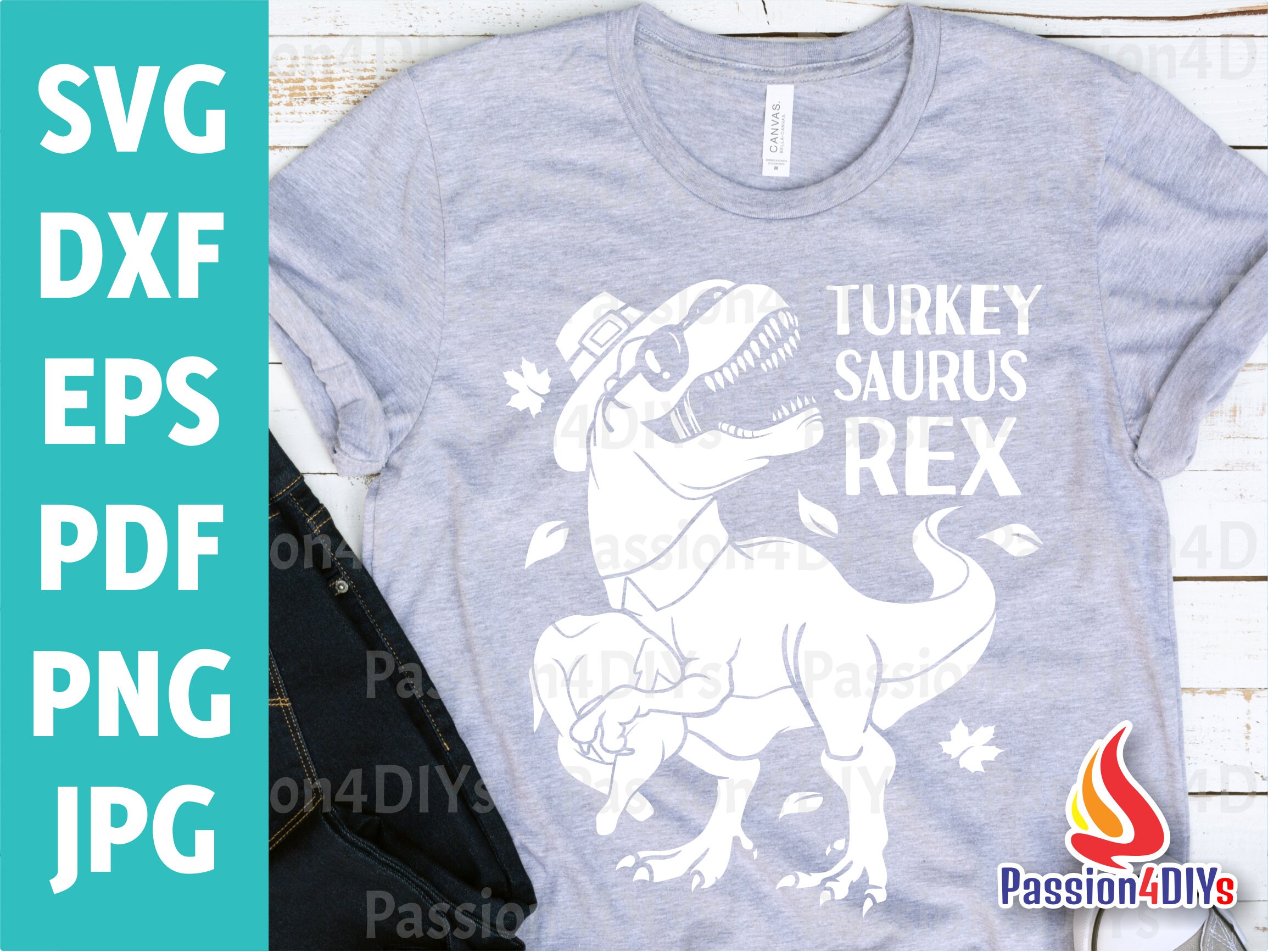 Turkey Saurus Rex Svg Thanksgiving Dinosaur Rawr Svg - Etsy