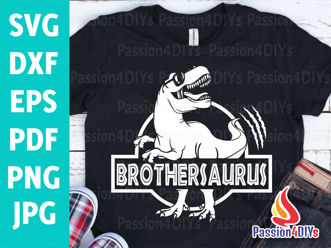 Brothersaurus Svg / Brother Saurus T-rex Dinosaur / - Etsy