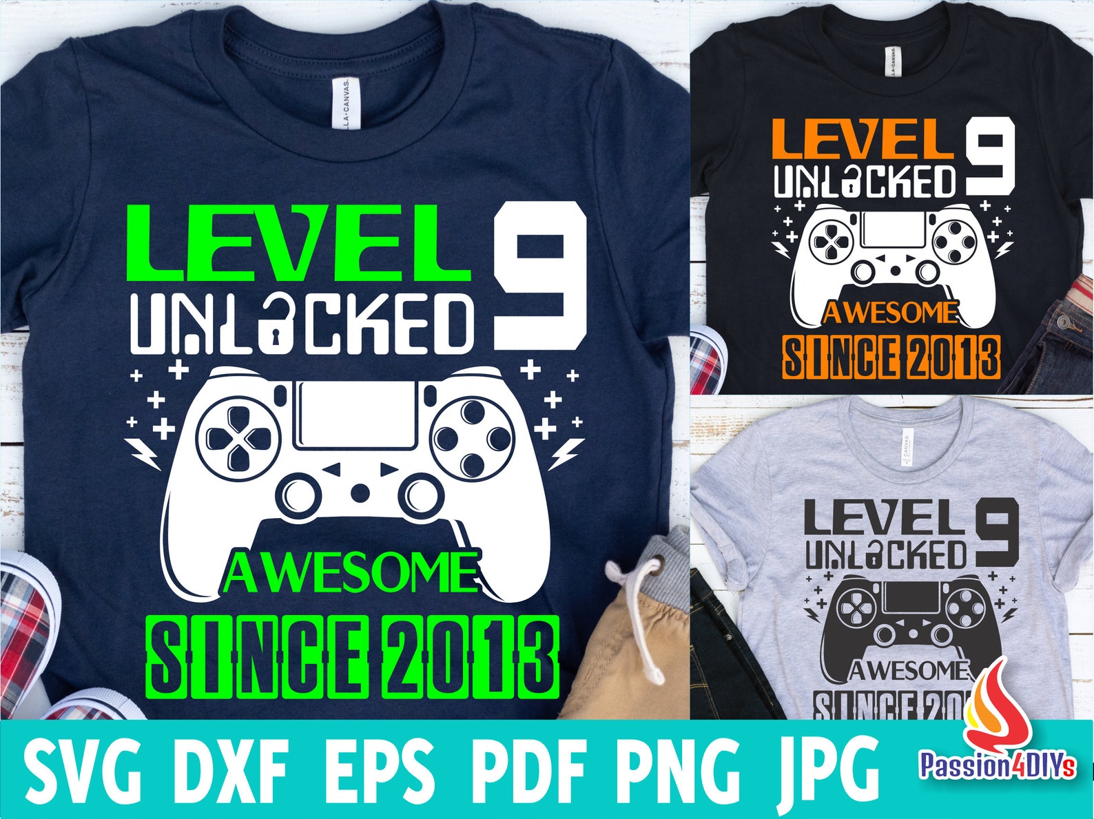 Level 9 Unlocked Svg / 9th Birthday Boy Gamer / 9 Years Old - Etsy