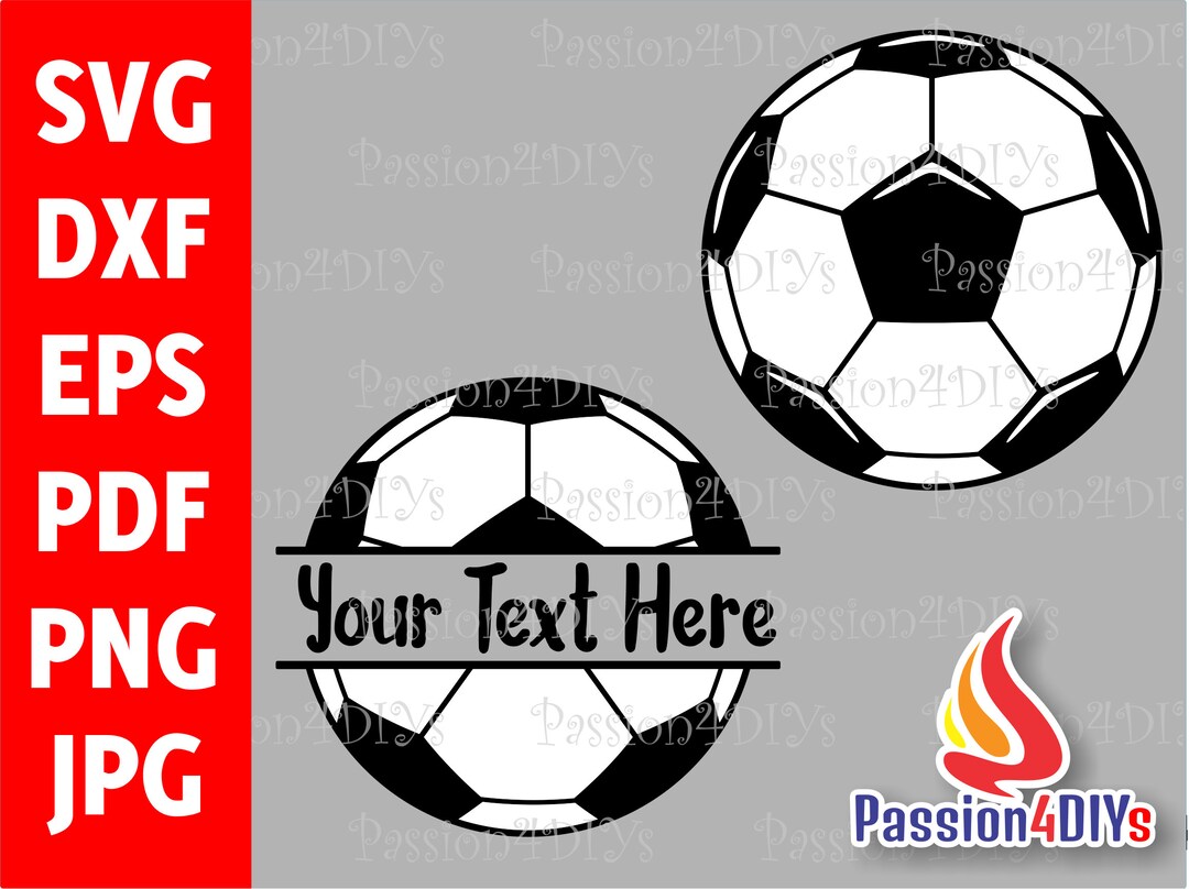 Soccer Ball SVG Cutting File, Split Soccer Ball SVG, Soccer Ball ...