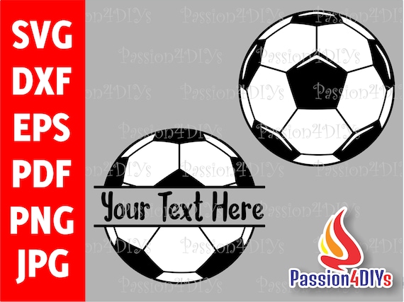 Split Soccer Ball SVG Soccer Ball Clipart Sports Football Cricut svg ...