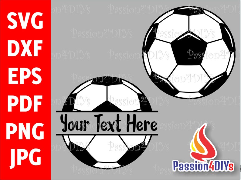 Soccer Ball SVG Cutting File Split Soccer Ball SVG Soccer | Etsy