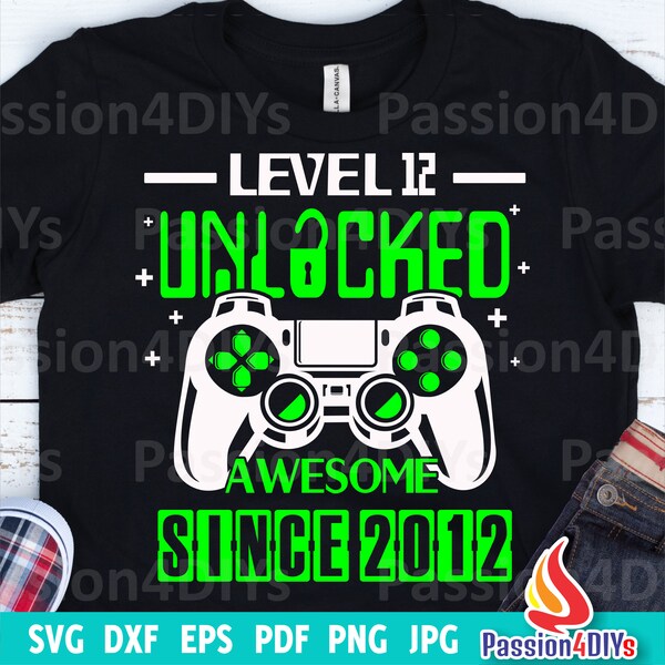 Level 12 Unlocked Svg - Etsy