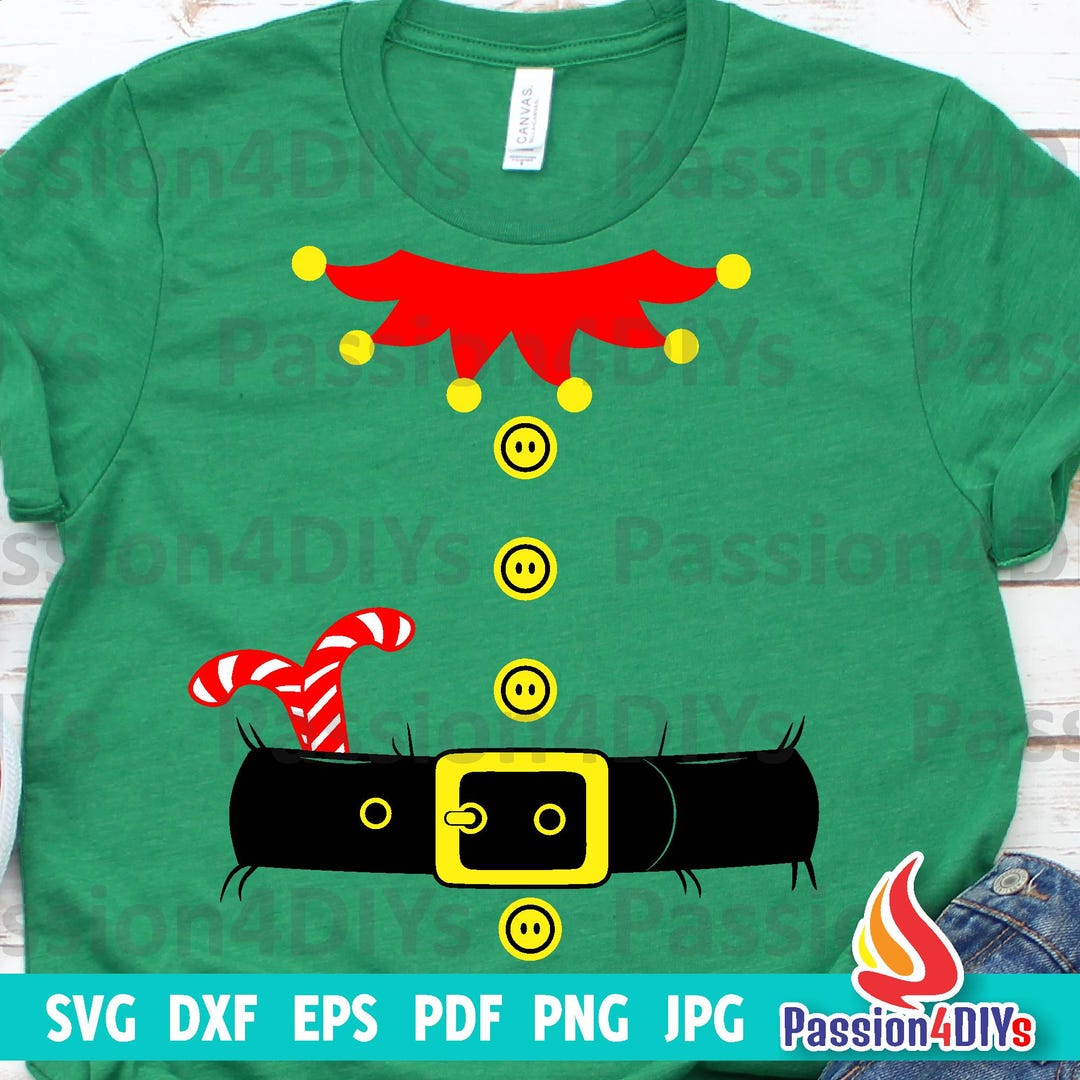 Christmas Elf Costume Svg, Elf Suit Svg, Elf Costume Cutting File, Elf ...