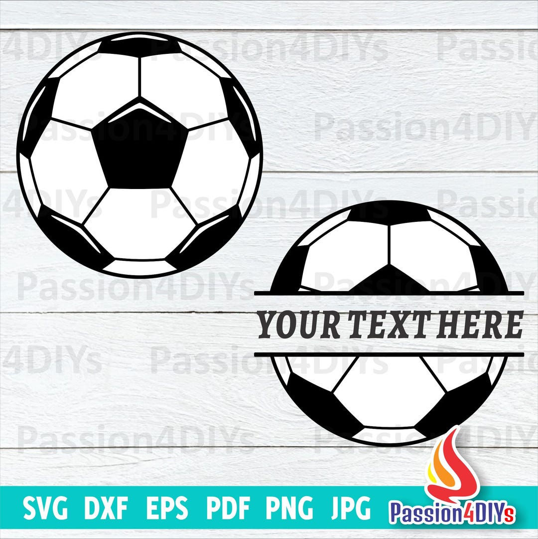 Soccer Ball SVG Cutting File, Split Soccer Ball SVG, Soccer Ball ...