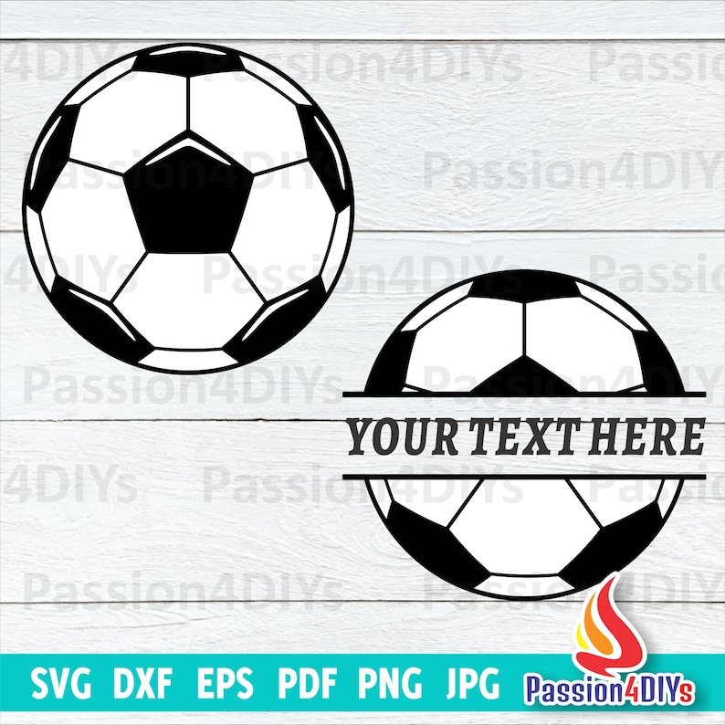Soccer Ball SVG Cutting File, Split Soccer Ball SVG, Soccer Ball ...