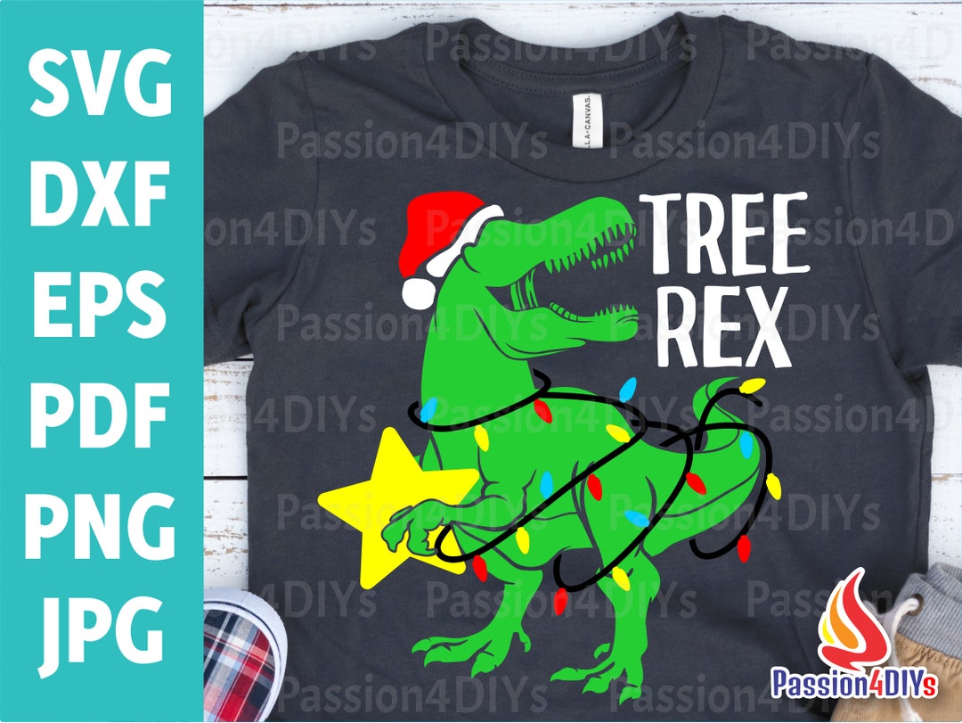 Tree Rex Svg, Christmas Dinosaur Svg, Santa T-rex Svg, Holiday Dino ...