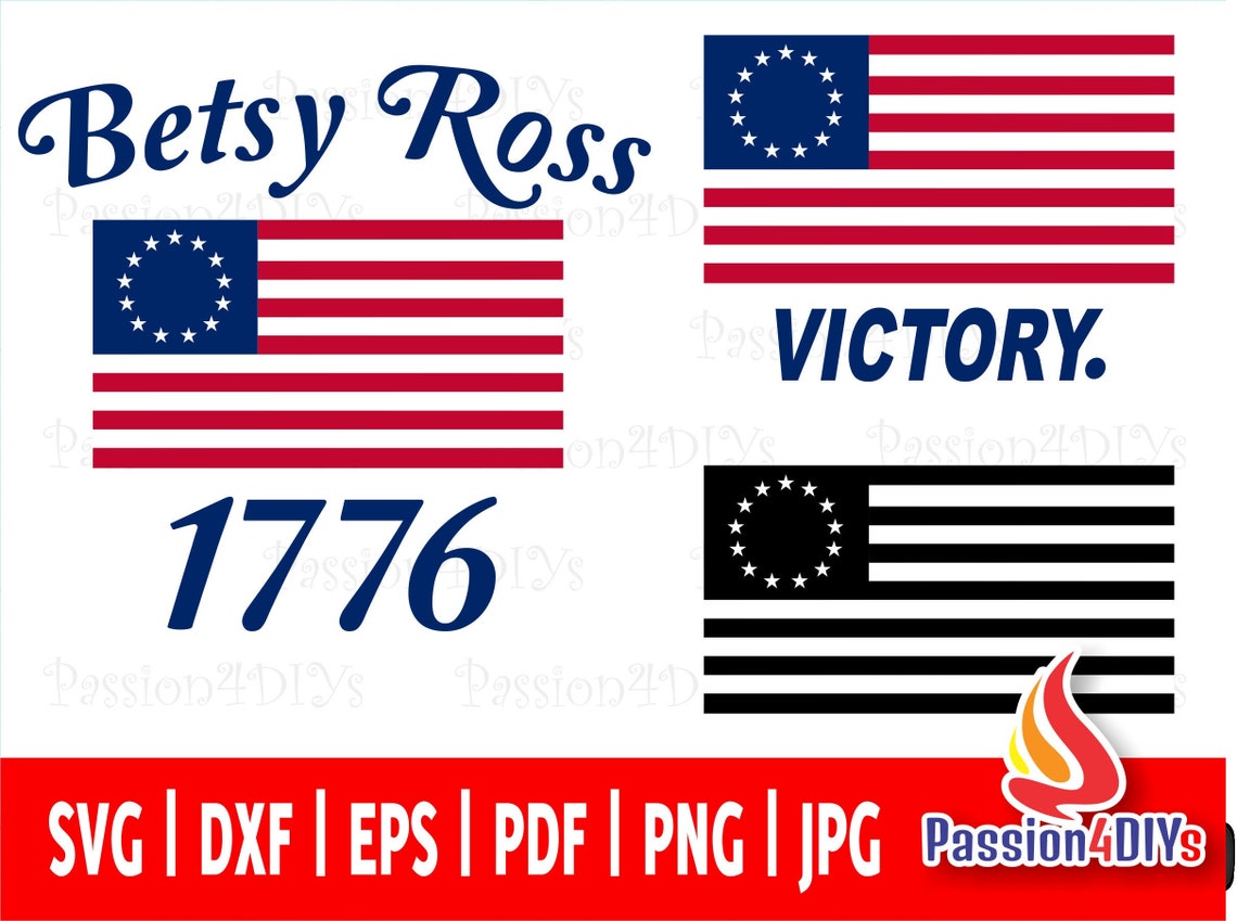 Betsy Ross Flag Svg 1776 13 Stars States Flag 4th of July - Etsy