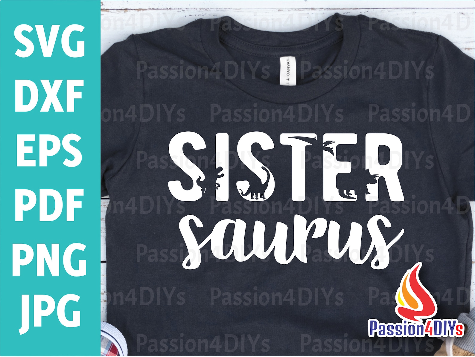 Sister Saurus Svg Family Saurus Svg T-rex Dinosaur Svg Shirt - Etsy ...