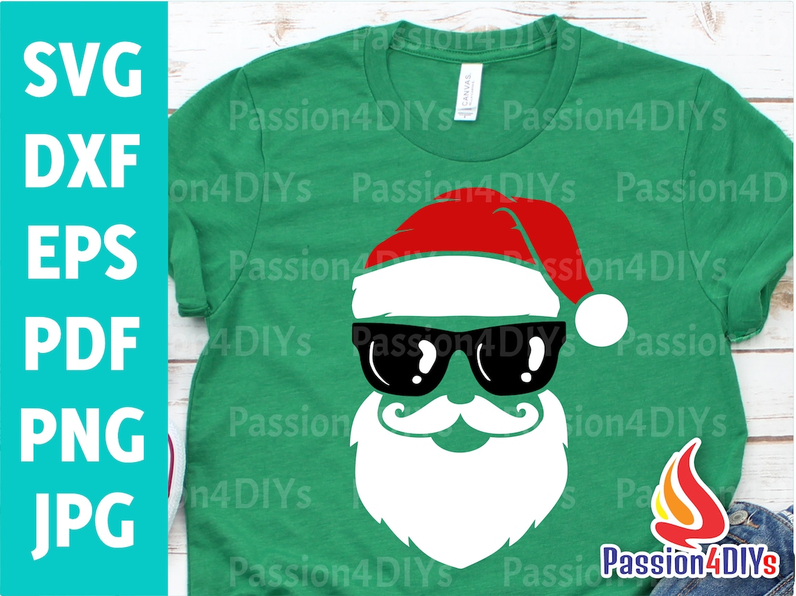 Santa SVG Santa Face SVG Christmas SVG Santa Beard - Etsy