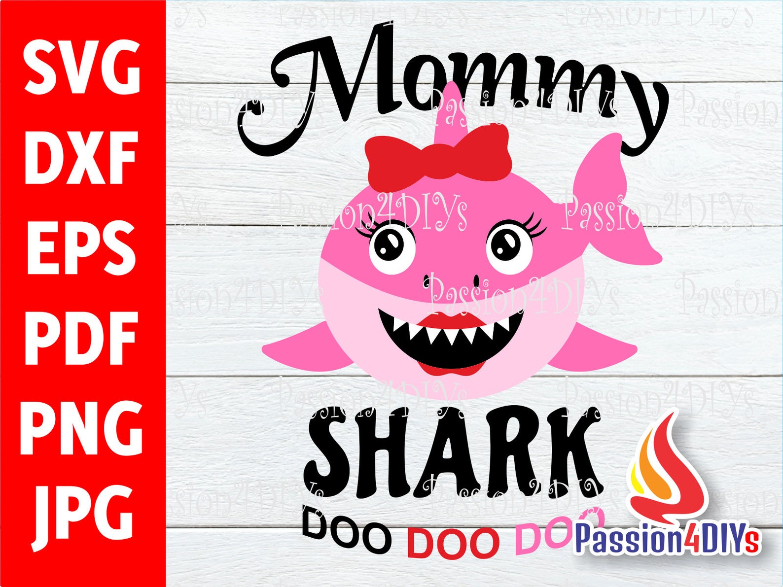 Mommy Shark Svg Mothers Day Svg Shark Family Clipart Eps - Etsy