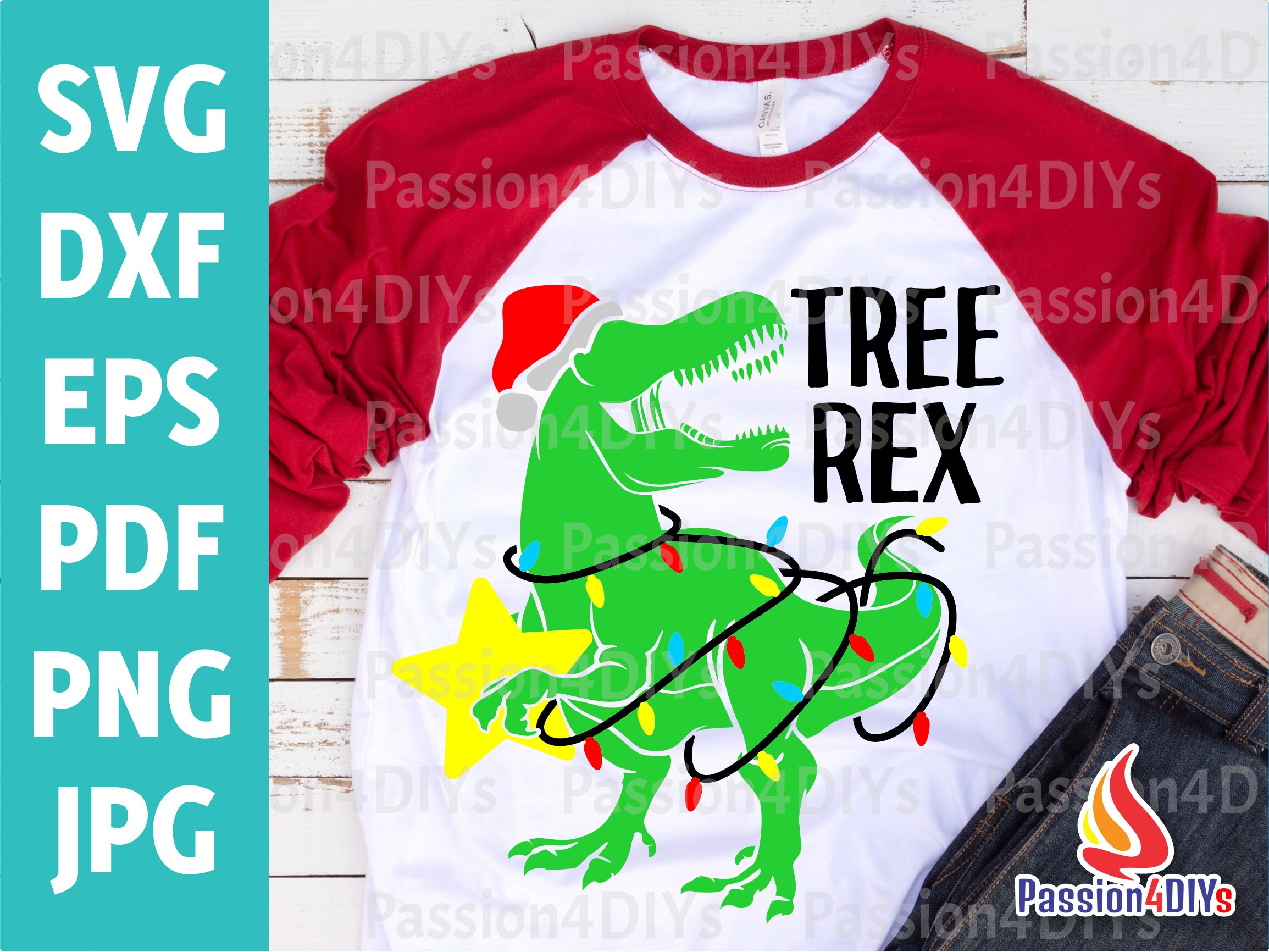Tree Rex Svg, Christmas Dinosaur Svg, Santa T-rex Svg, Holiday Dino ...