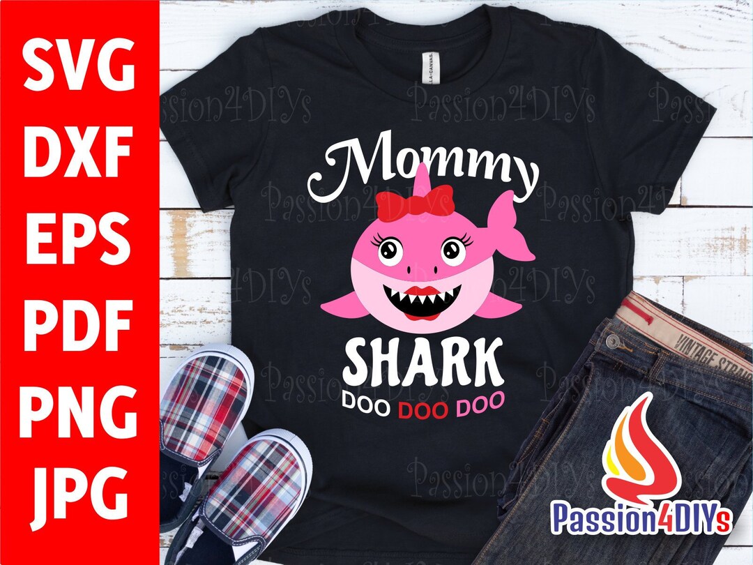 Mommy Shark Svg, Mothers Day Svg, Shark Family Clipart, Eps, Png ...