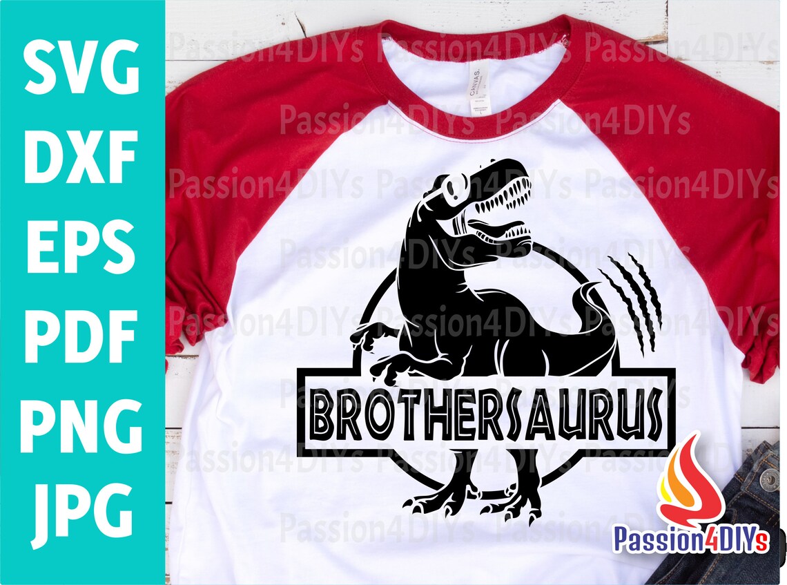 Brothersaurus Svg / Brother Saurus T-rex Dinosaur / - Etsy