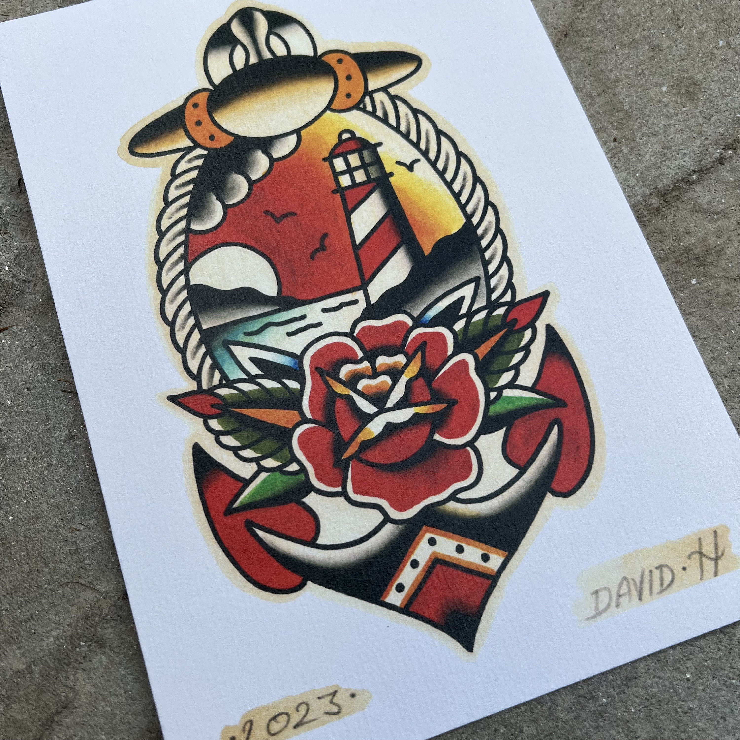 Lighthouse Tattoo Flash