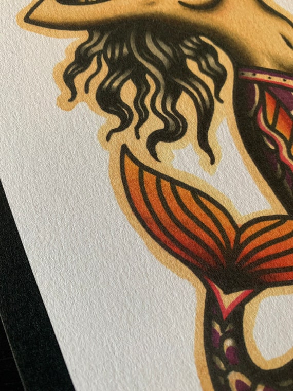 Traditional Mermaid Pinup