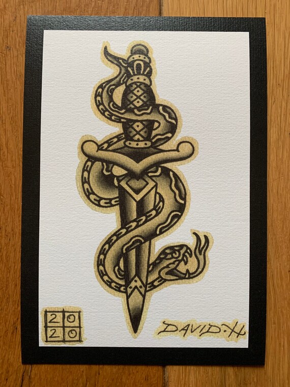 American Traditional Snake Flash
