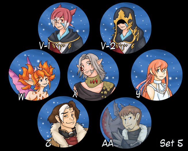 FFXIV Portrait Buttons (arr-shb) - Etsy