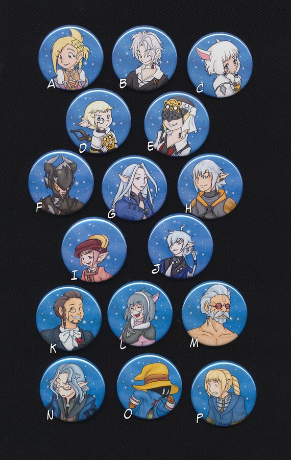 FFXIV Portrait Buttons arr-shb - Etsy