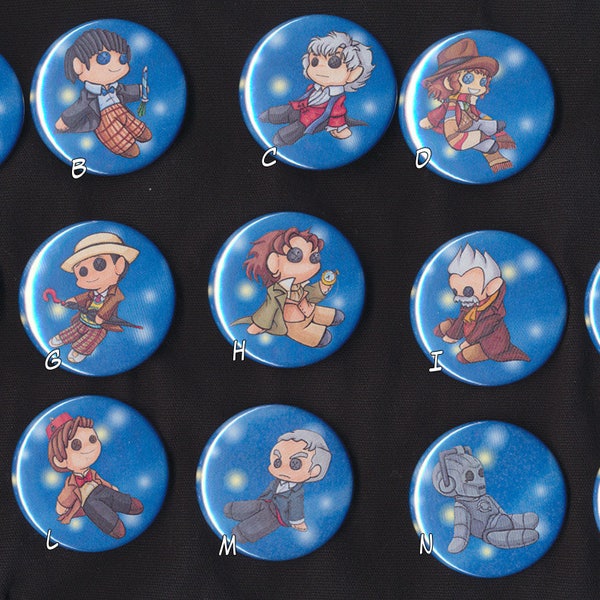 Doctor Who Buttons - Etsy