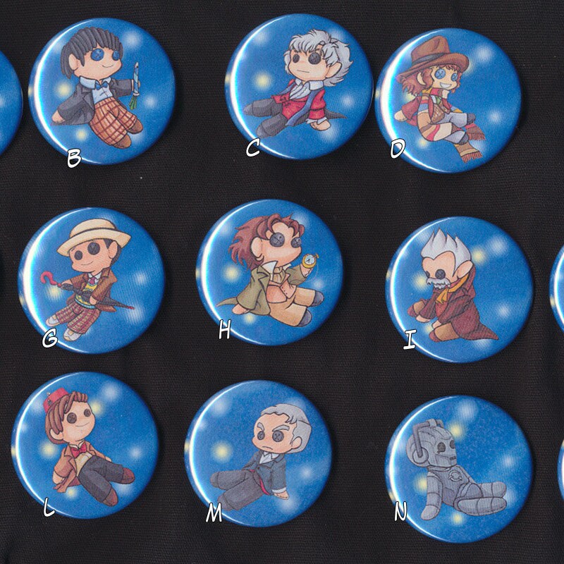 Doctor Who Buttons - Etsy