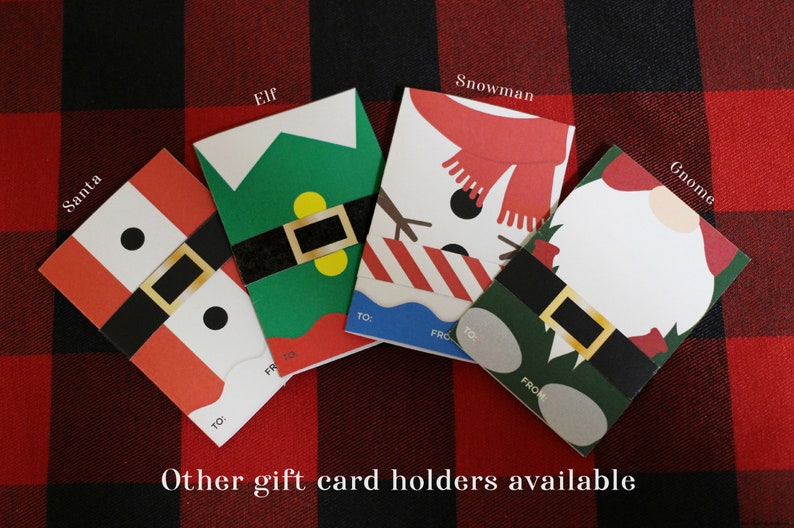 Santa Gift Card Holders: Holiday DIY (printable) - Etsy