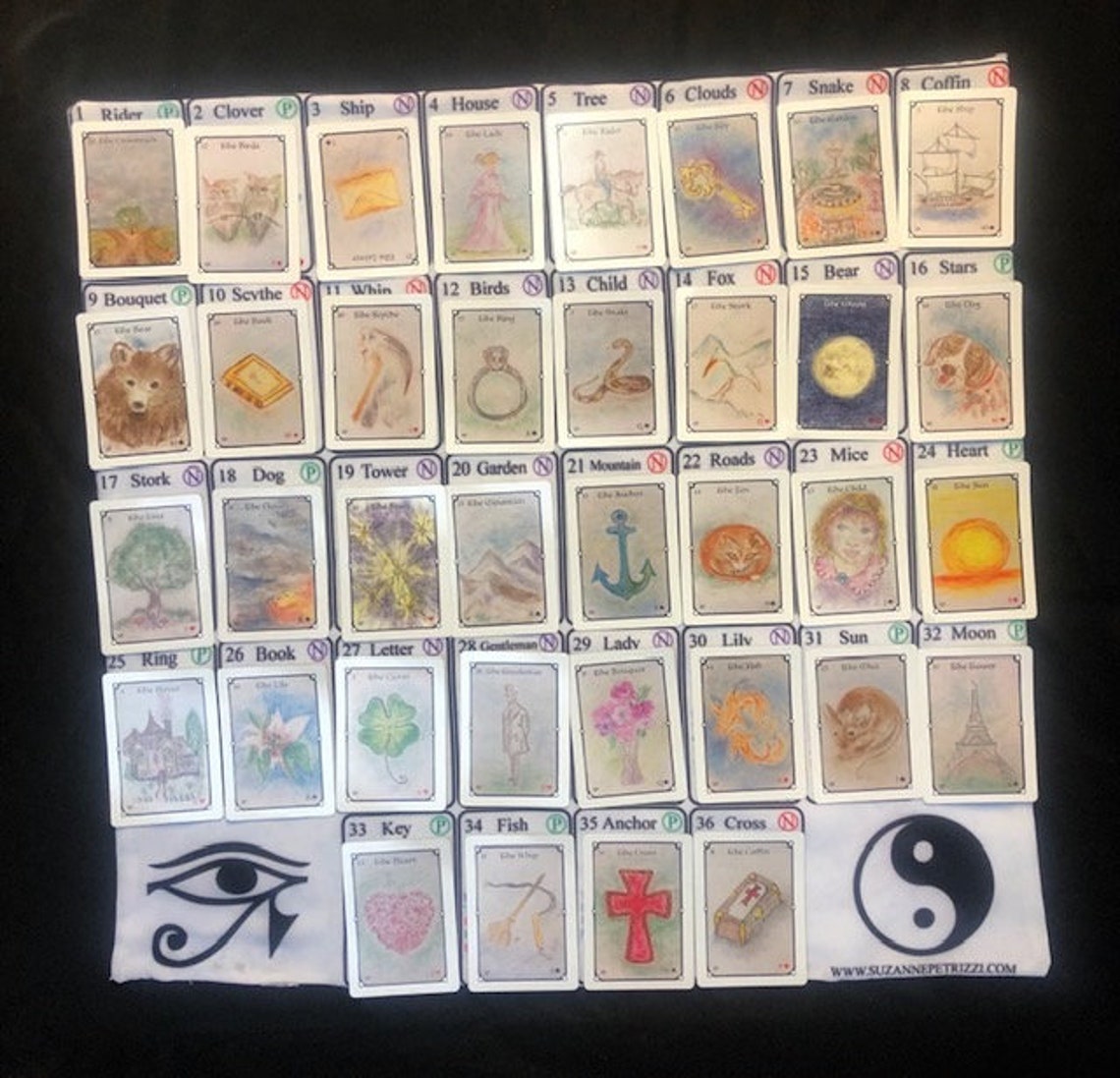 Grand Tableau Lenormand Reading Cloth 8x4+4 - Etsy Australia