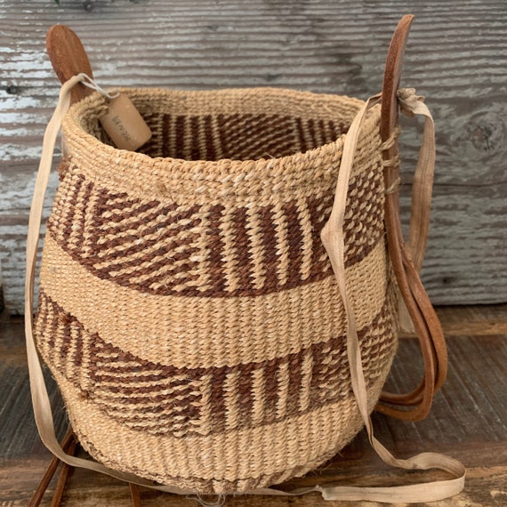 Vintage Sisal Kenyan Market Basket Woven African - Etsy