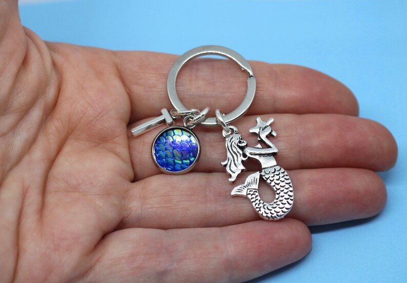 Mermaid Keychain Mermaid Key Ring Mermaid Keyring Mermaid Key Chain ...